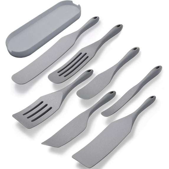 Silicone Spurtle Set, Silicone Spatula Set, Heat Resistant Cooking ...