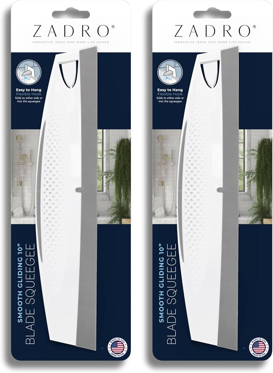 Silicone Squeegee with Hanging Hook Water Blade for Cleaning Kitchen ...