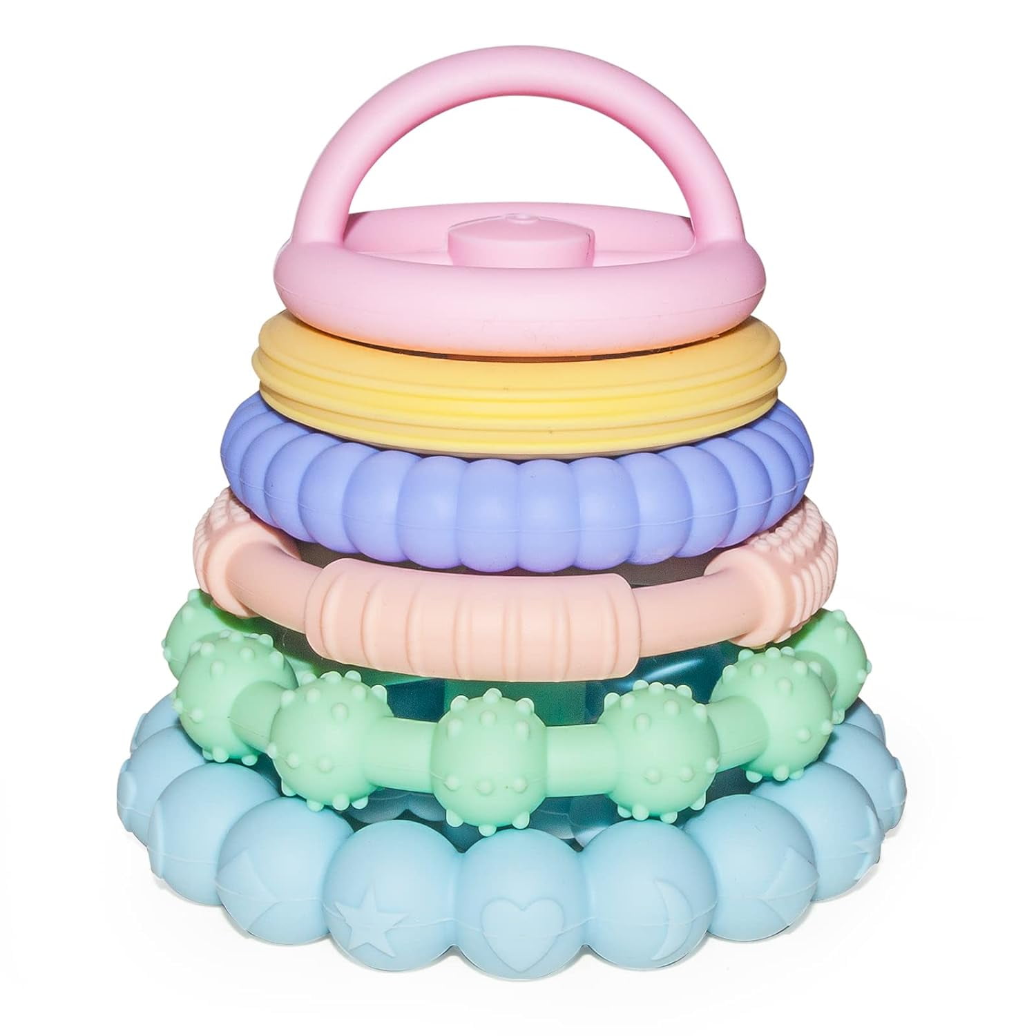 Silicone Stacking Rings Baby Toy | Soft Silicone Baby Stacking Teething ...