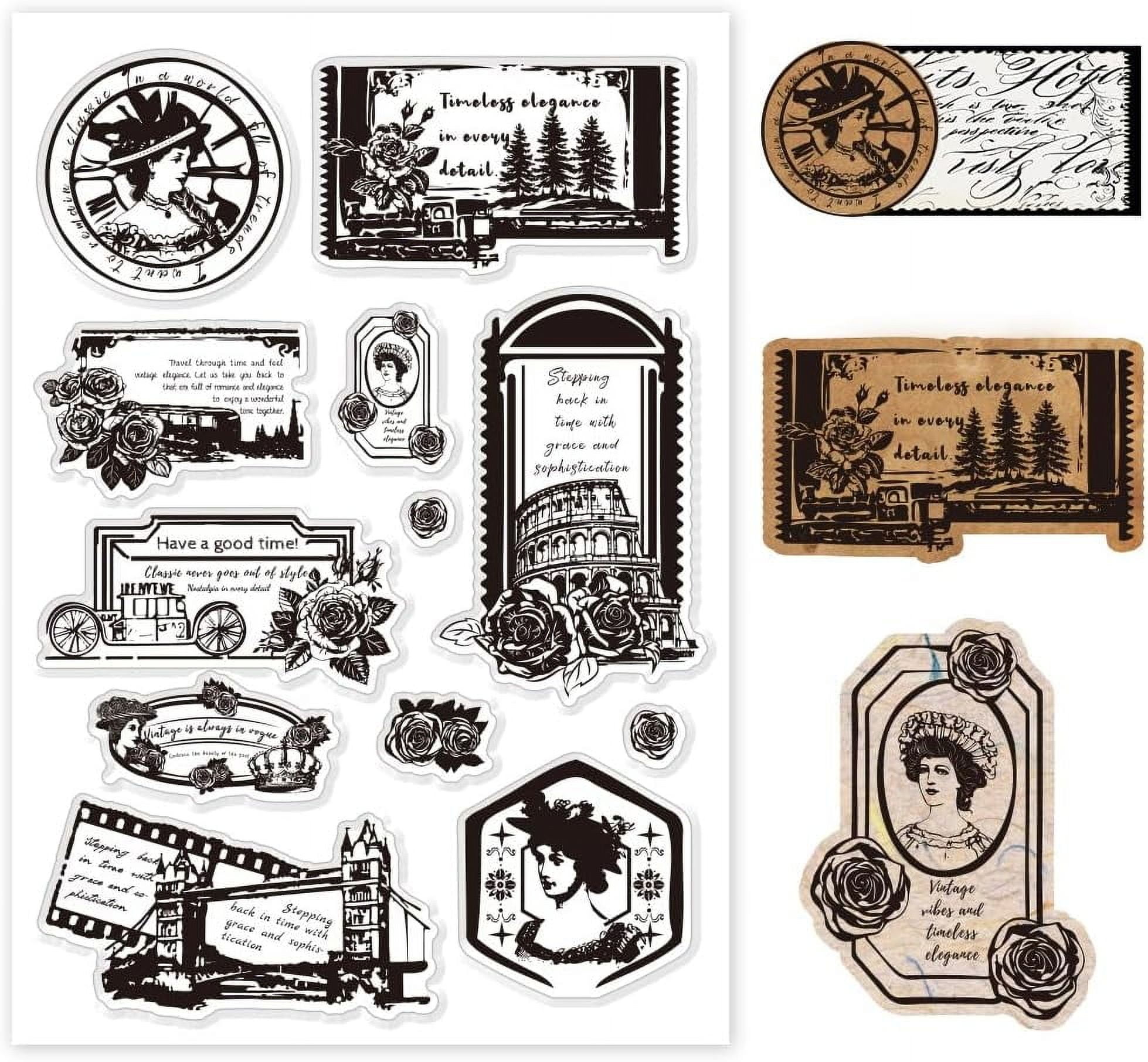 Silicone Stamps Ticket Stubs Clear Stamps for Card Making Buildings ...