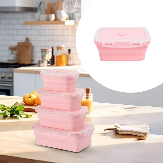 Silicone Storage Containers with Lids, Microwave & Freezer Safe, Space ...
