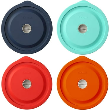 Pyrex Replacement Lid 7201-PC Butter Yellow Round Plastic Cover (6-Pack ...