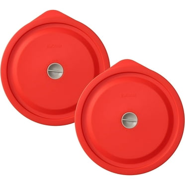 Pyrex 7402-PC 7-Cup Green Round Plastic Replacement Lid Cover (4-Pack ...