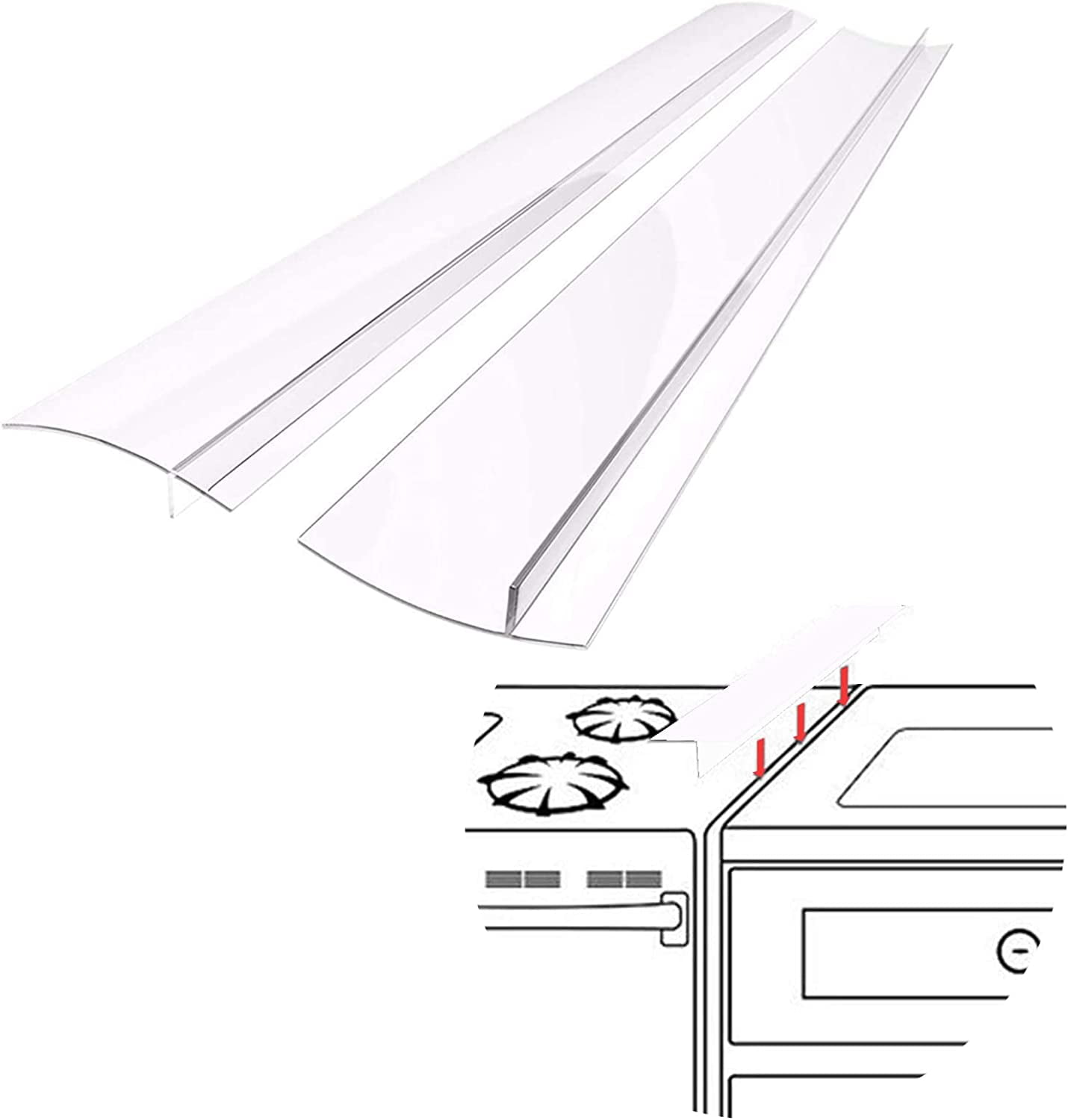 Silicone Stove Gap Covers (2 pack), Stove Guard, Oven Gap Filler, Heat ...