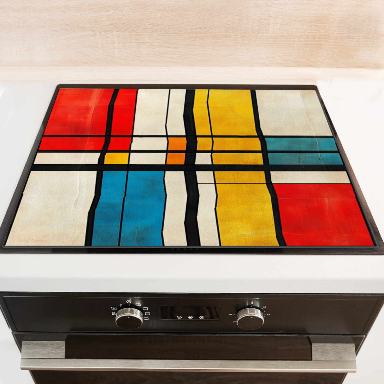 Silicone Stove Mat for Glass Top Stove, Abstract Art Style Color ...