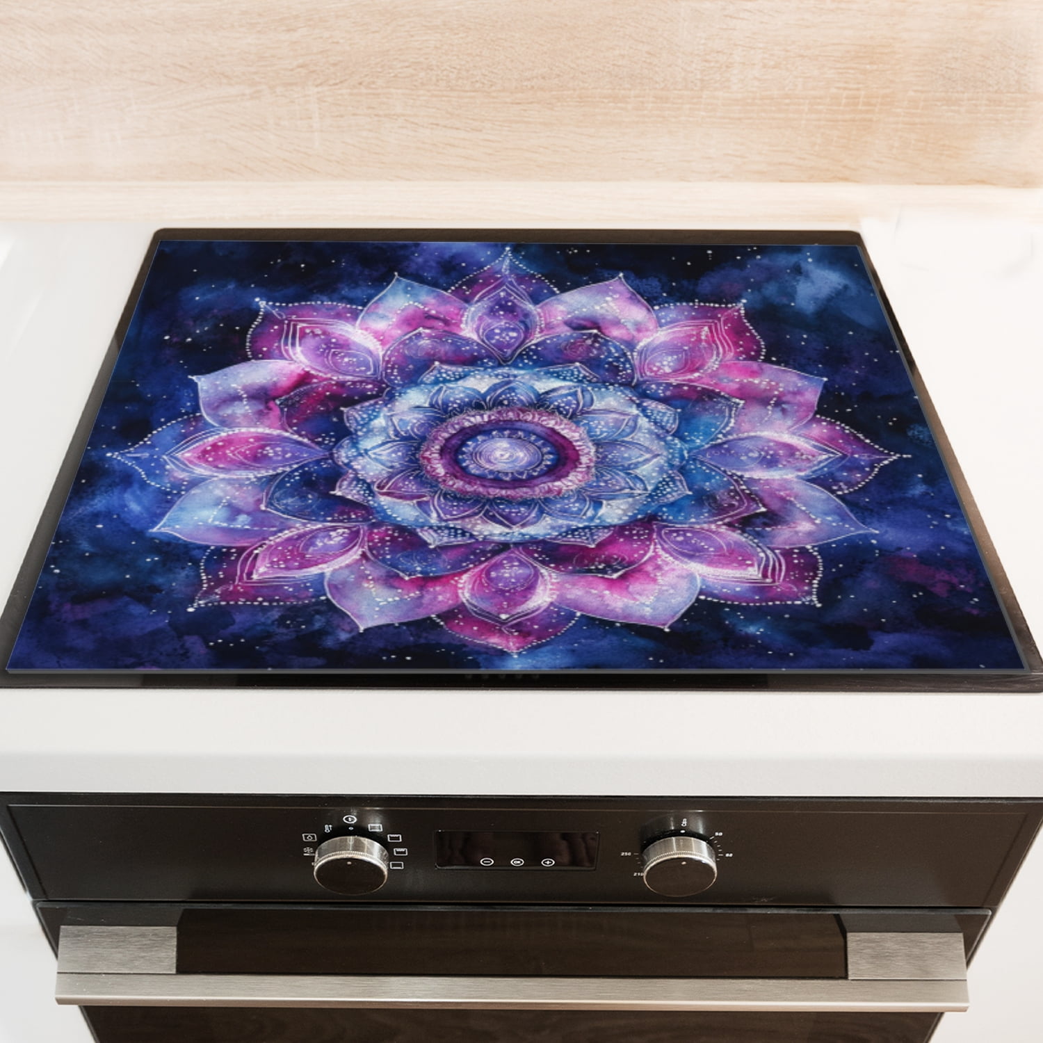 Silicone Stove Mat for Glass Top Stove, Beautiful Cosmic - Mandala Art ...