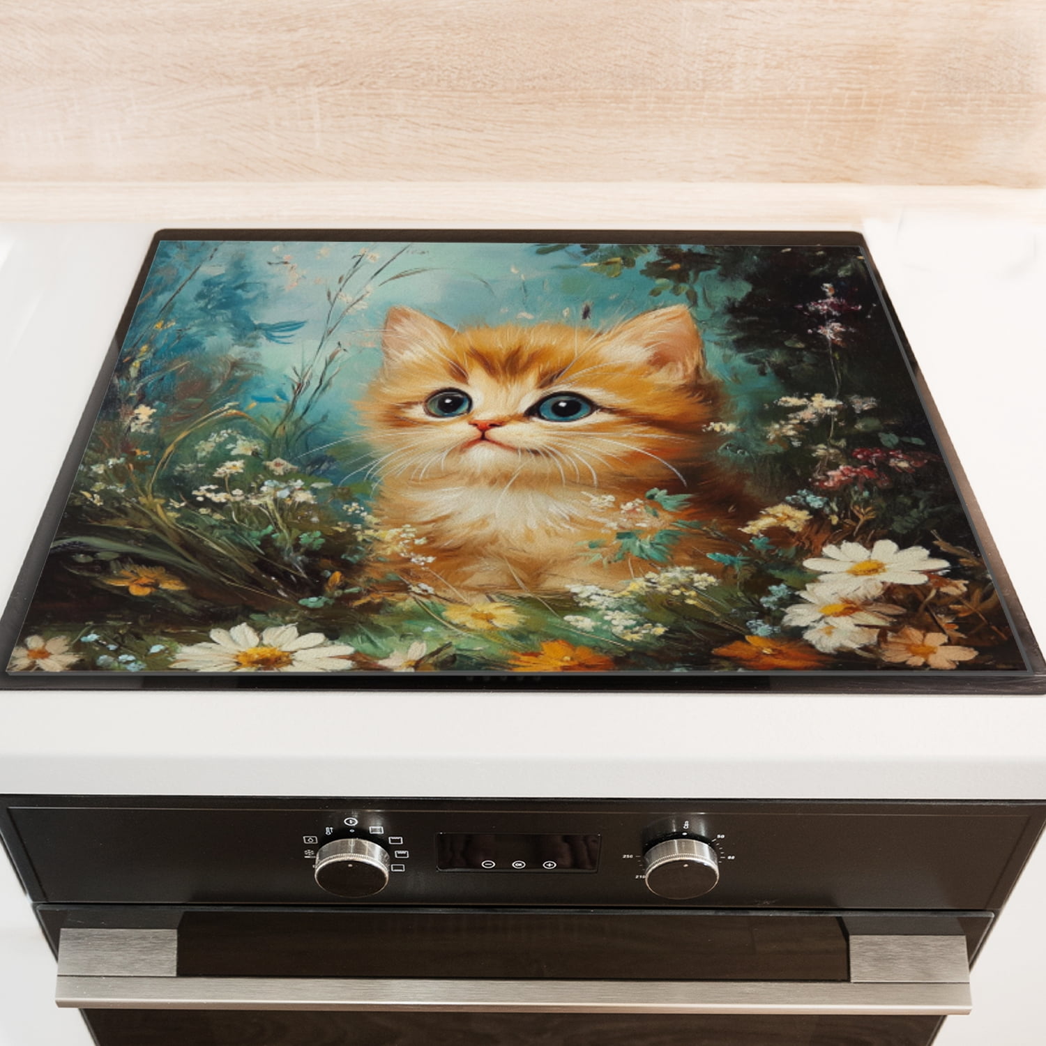 Silicone Stove Mat for Glass Top Stove, Beautiful Floral - Bed Catling ...