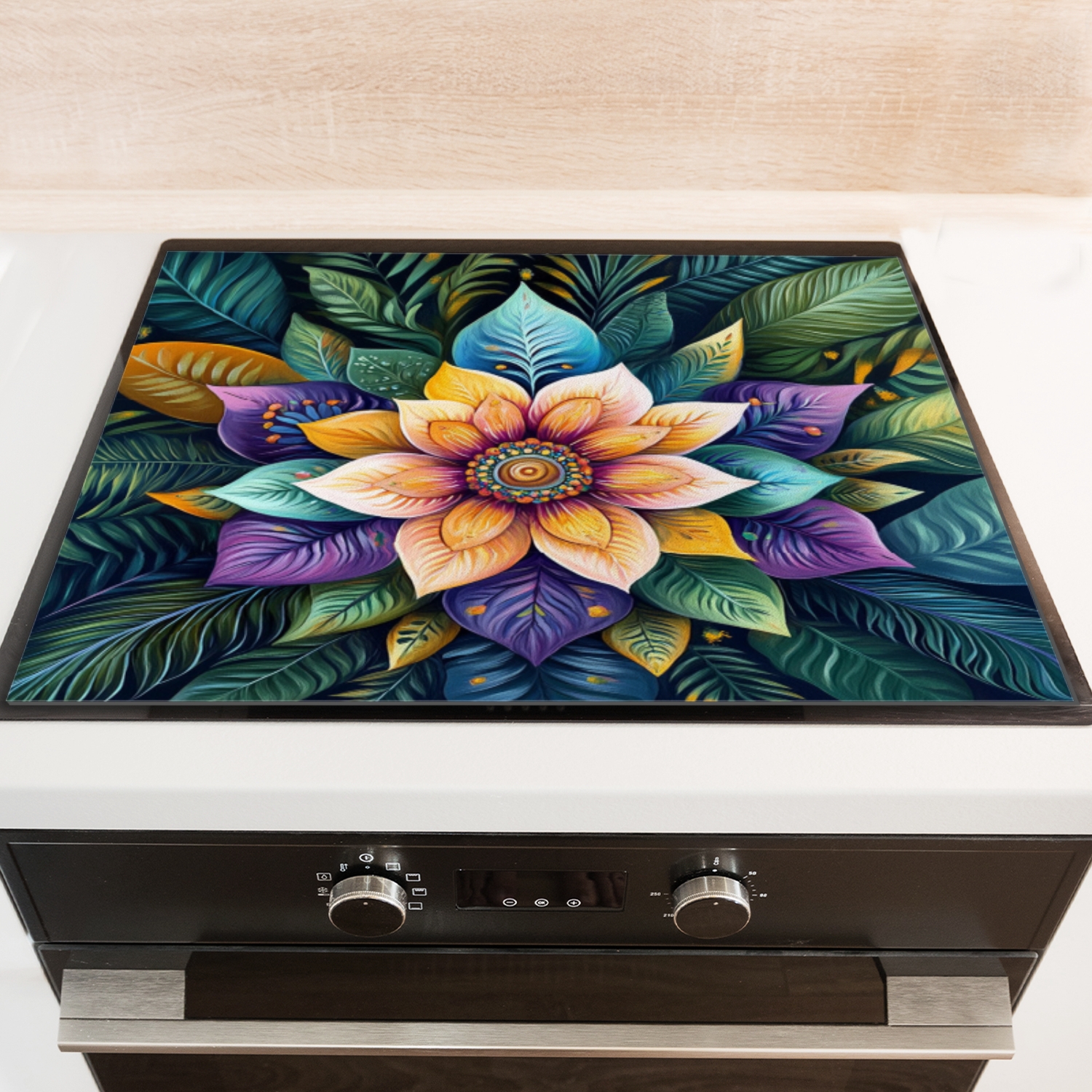 Silicone Stove Mat for Glass Top Stove, Beautiful Leaf - Encircled ...