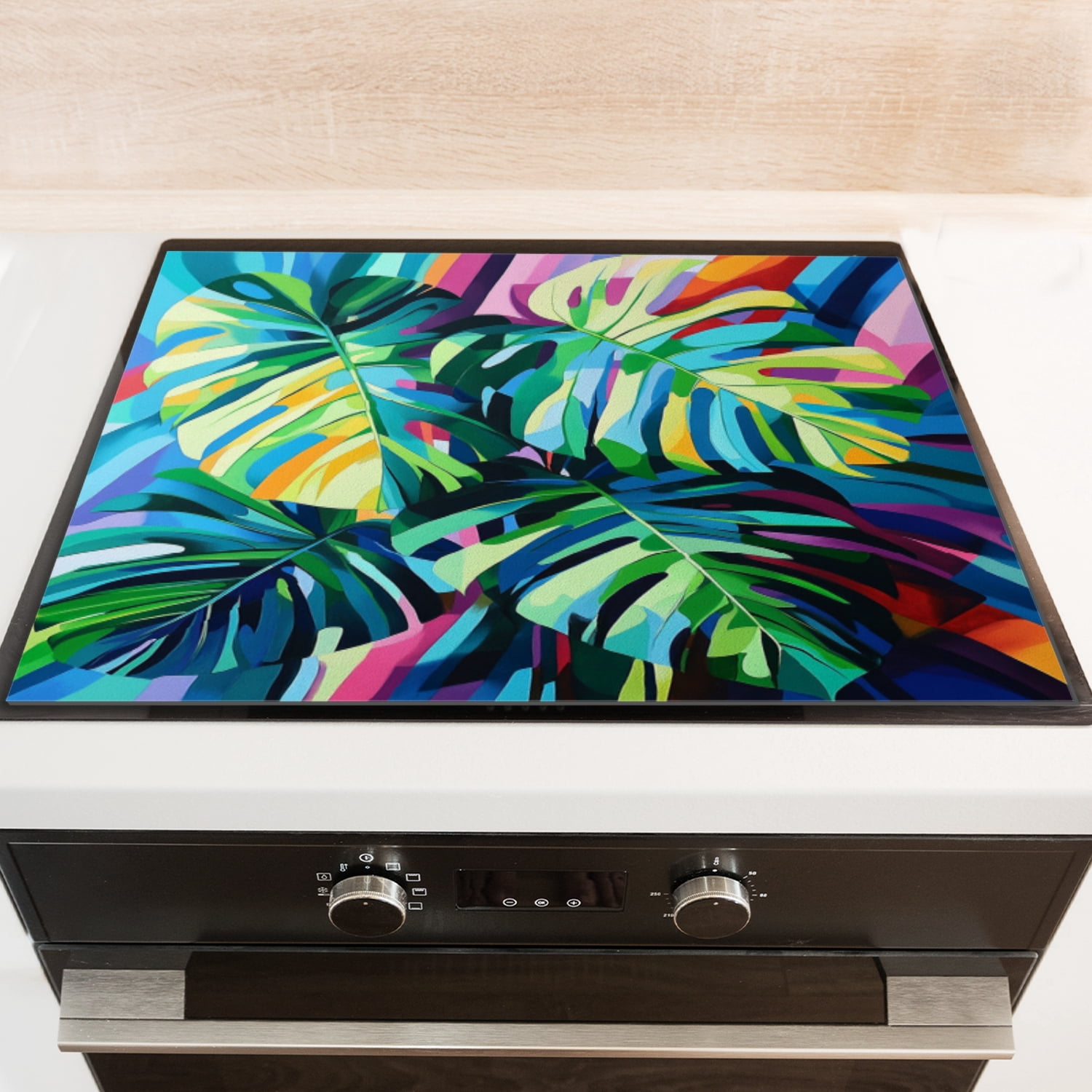 Silicone Stove Mat for Glass Top Stove, Brightly Colored Tortoise ...