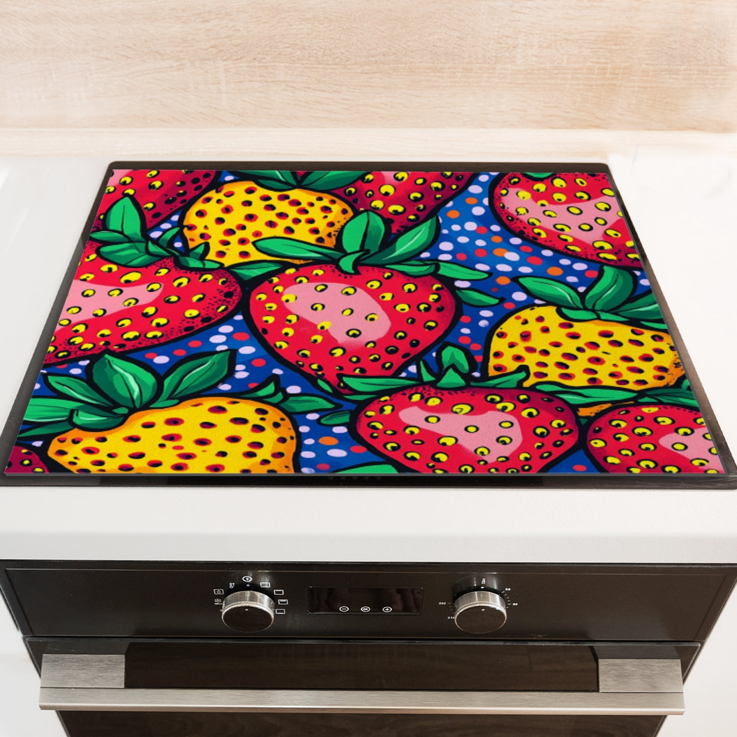 Silicone Stove Mat for Glass Top Stove, Colorful Dot - Backed ...