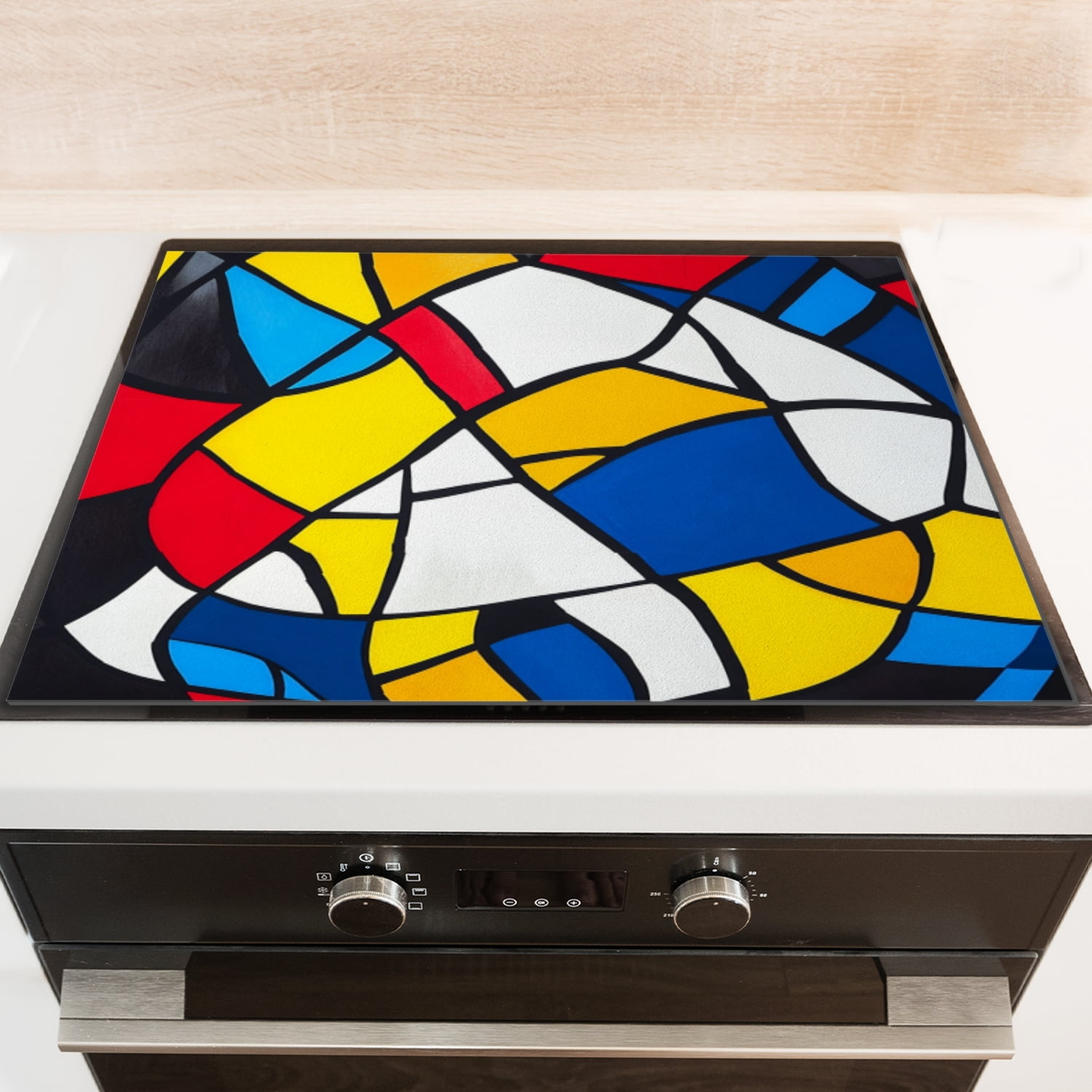 Silicone Stove Mat for Glass Top Stove, Cubism Abstract Geometric ...