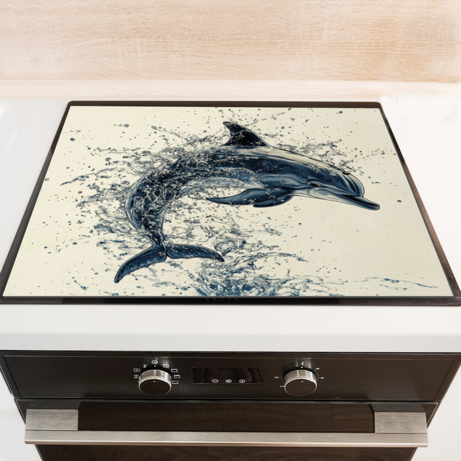 Silicone Stove Mat for Glass Top Stove, Dynamic Dolphin Leap Electric Stove Cover Mat, 28 x 20 ...