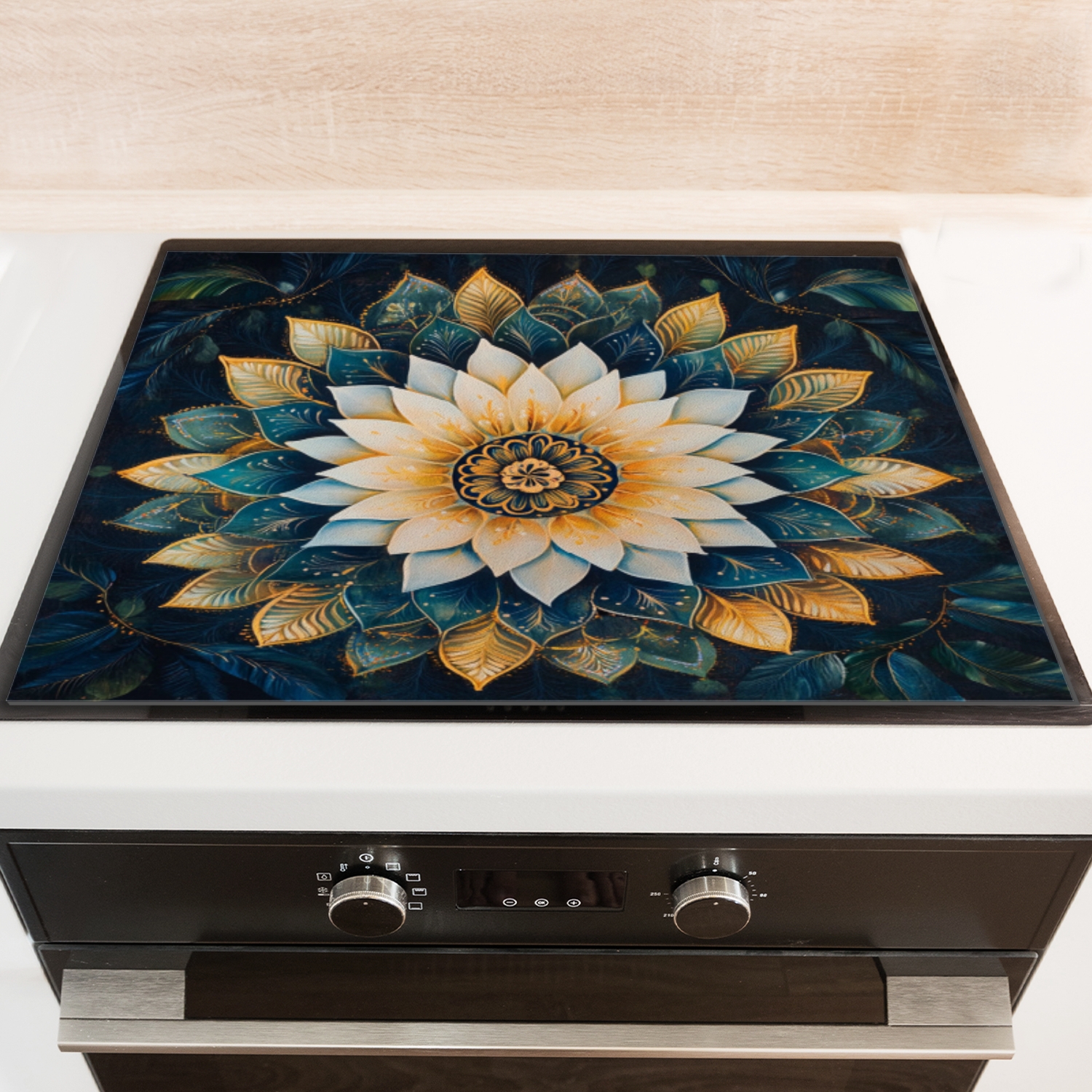 Silicone Stove Mat for Glass Top Stove, Elegant Mandala - Inspired ...