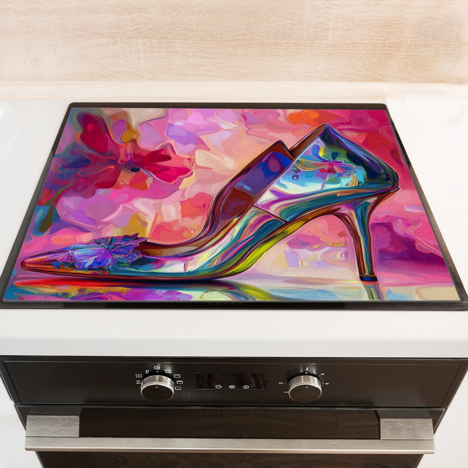 Silicone Stove Mat for Glass Top Stove, Enchanting Shimmery Heels ...