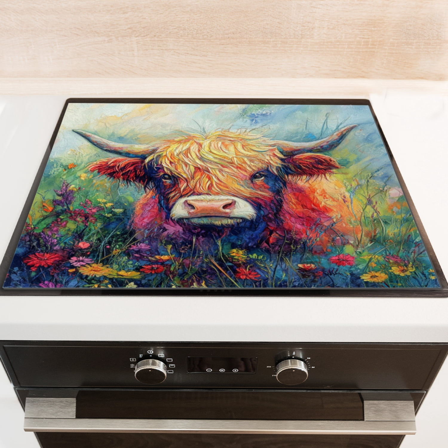 Silicone Stove Mat for Glass Top Stove, Exuberant Floral - Bovine Art ...