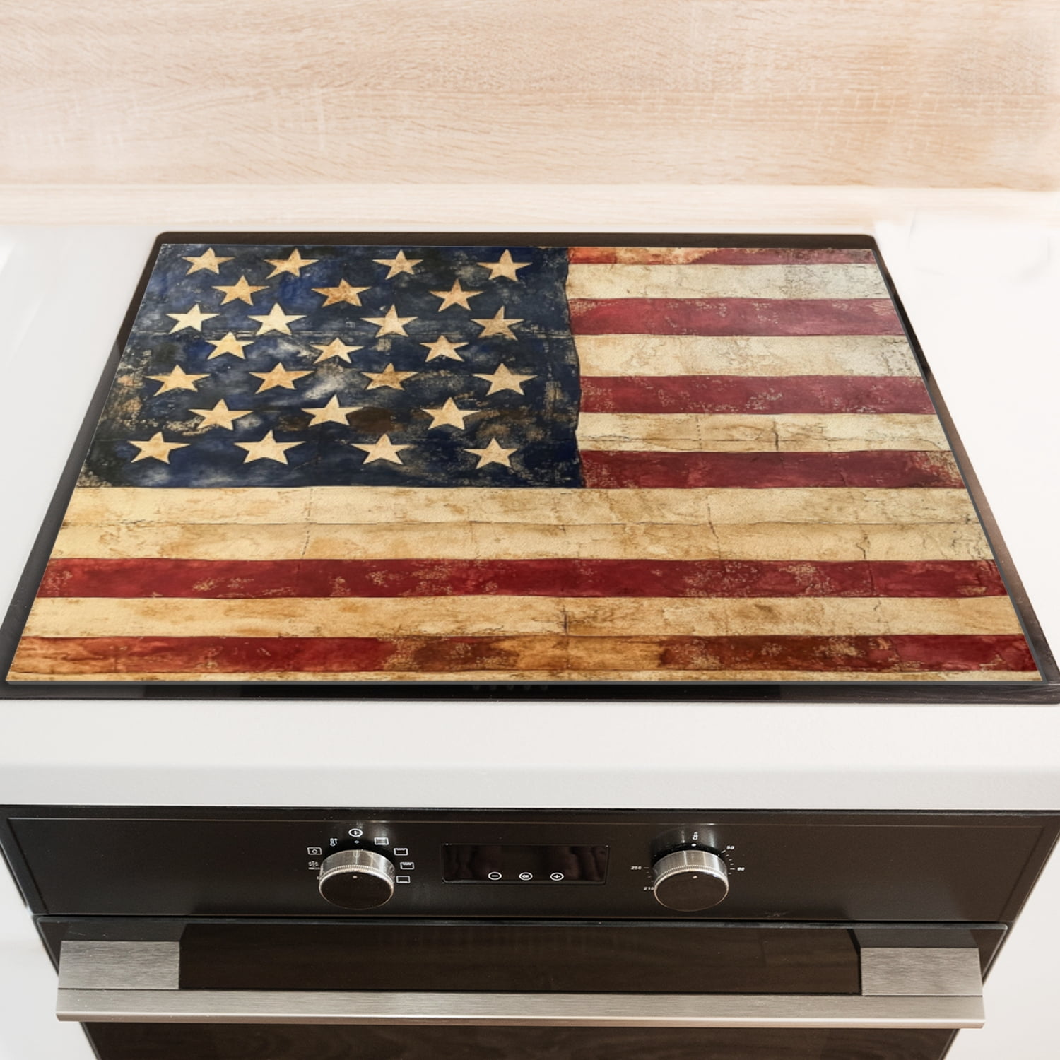 Silicone Stove Mat for Glass Top Stove, Faded American Flag Electric ...