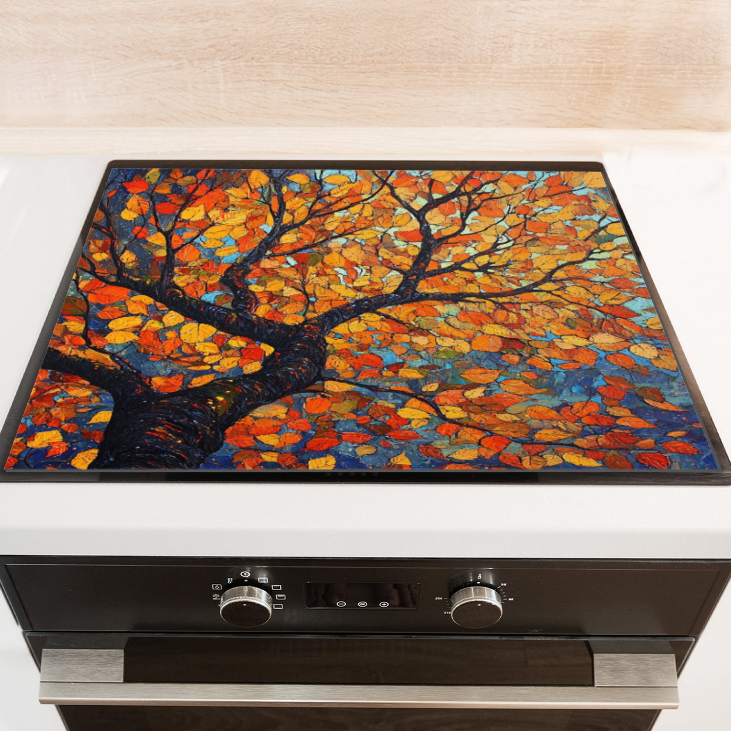 Silicone Stove Mat for Glass Top Stove, Gorgeous Autumn - Hued Tree ...
