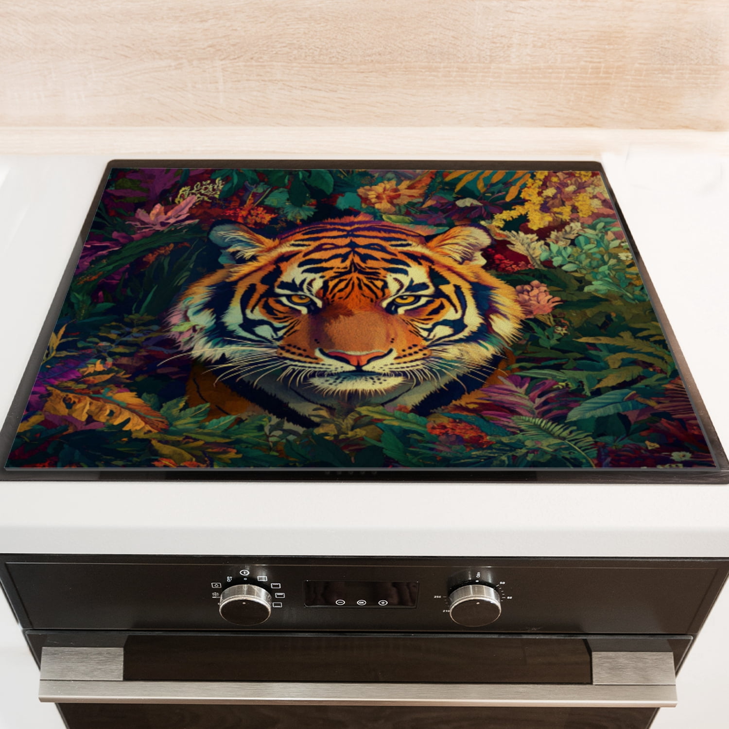 Silicone Stove Mat for Glass Top Stove, Majestic Tiger In Bloom ...