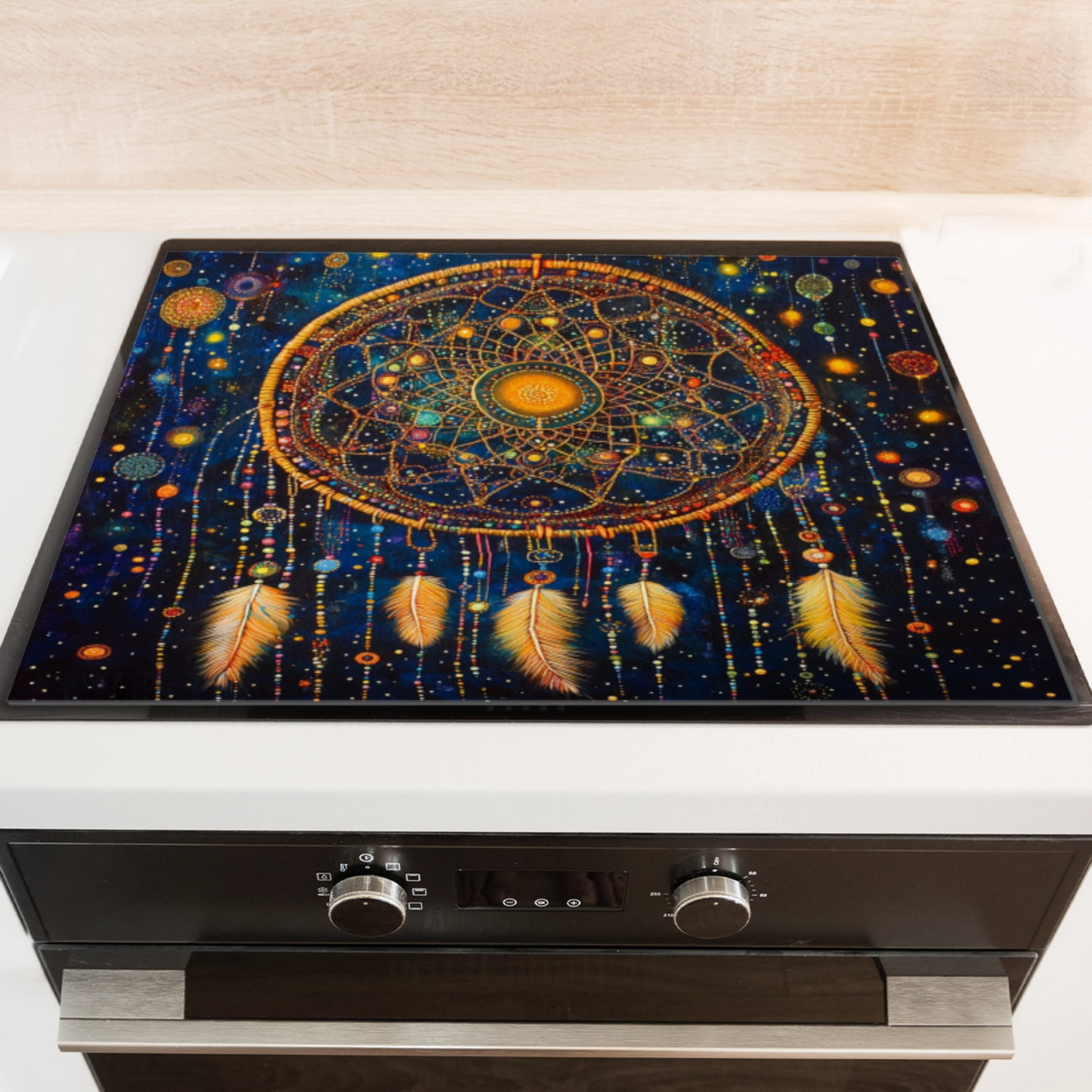 Silicone Stove Mat for Glass Top Stove, Ornate Dream Catcher Electric ...