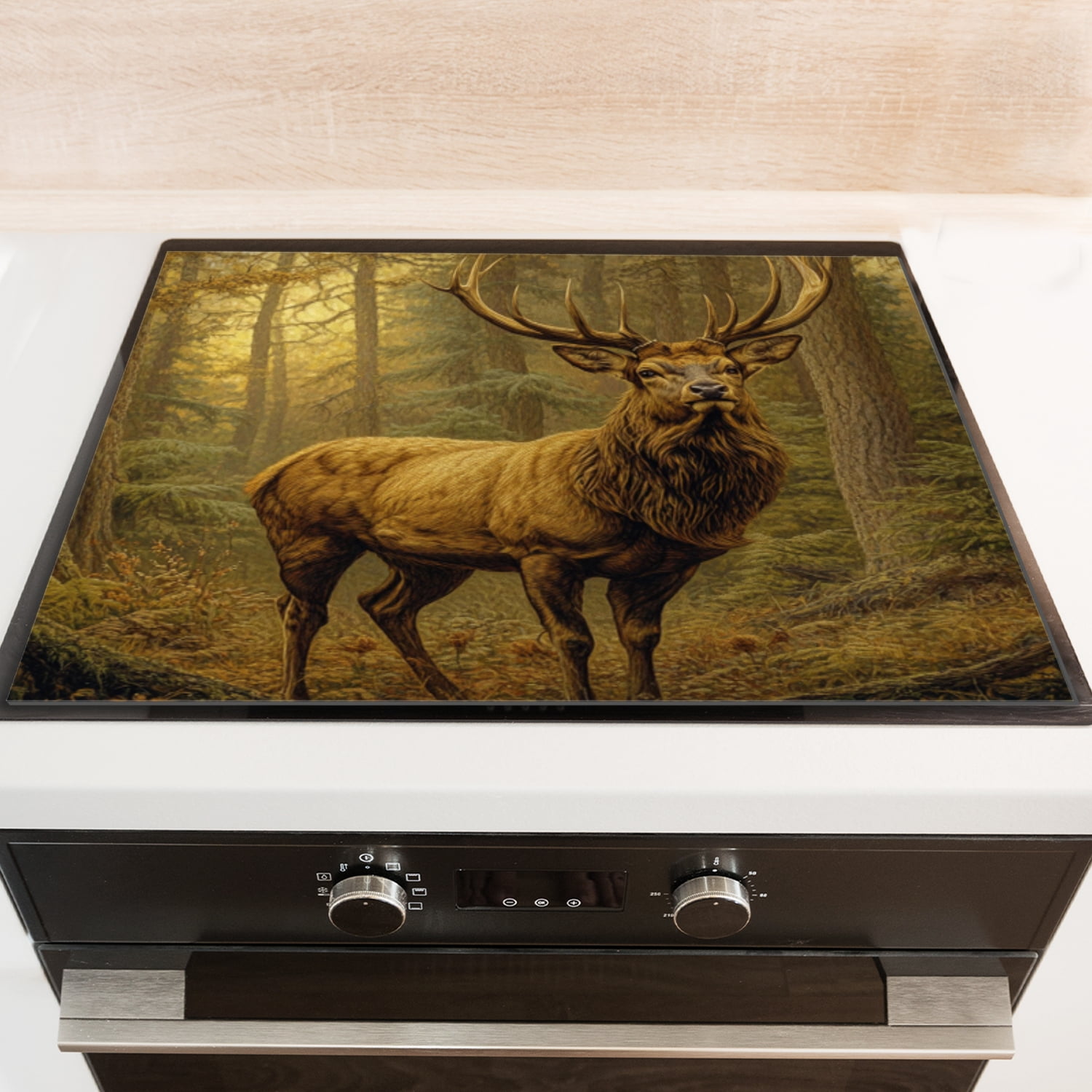 Silicone Stove Mat for Glass Top Stove, Stag Standing In The Forest ...