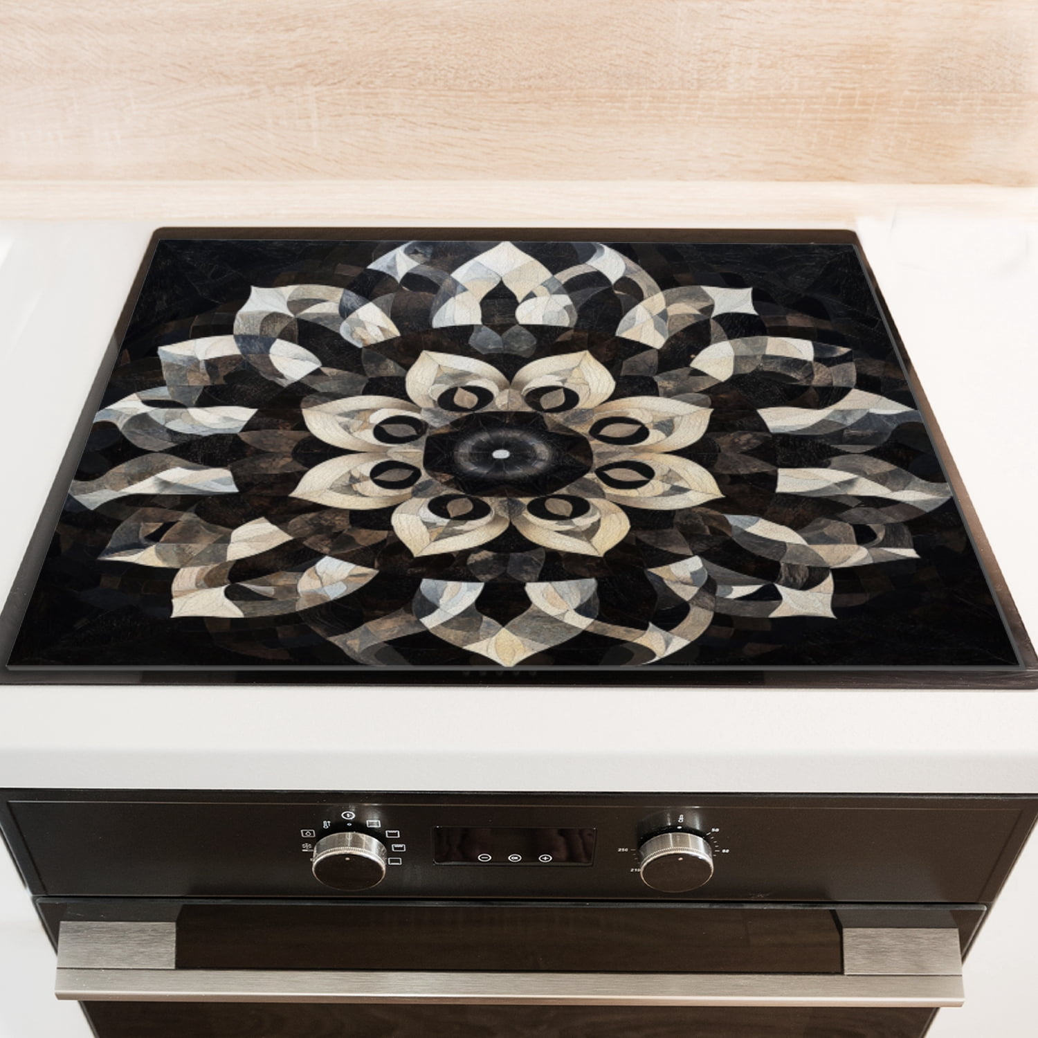 Silicone Stove Mat for Glass Top Stove, Symmetrical Mandala Pattern ...