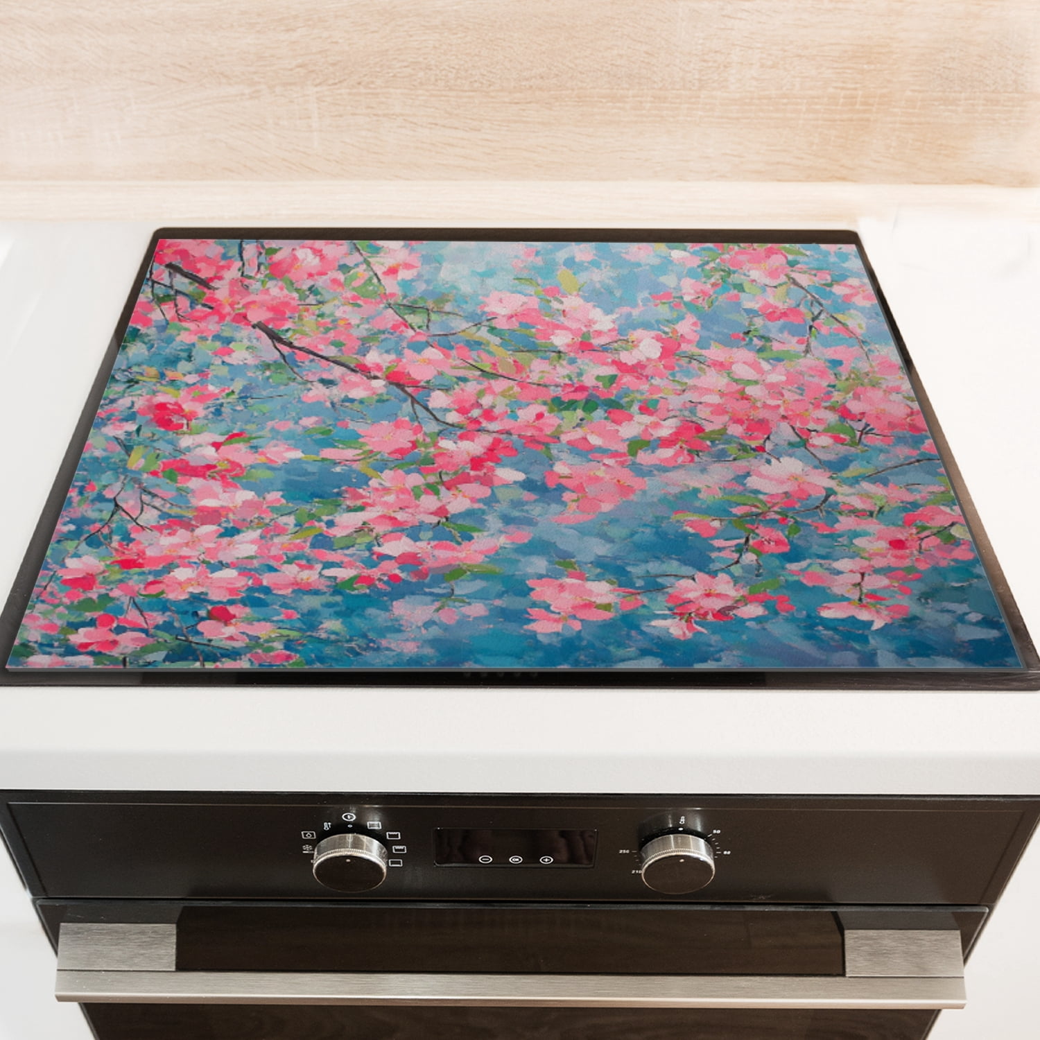 Silicone Stove Mat for Glass Top Stove, Vivid Pastel - Hued Cherry ...
