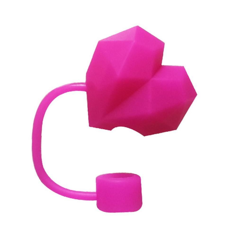 Silicone Straw Covers 3D Love Heart Straw Cap for 10mm Caliber Straws ...
