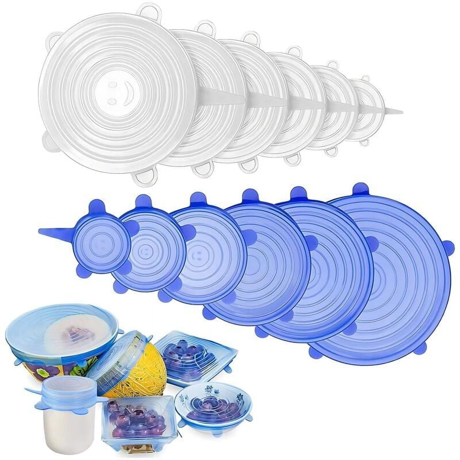 Silicone Stretch Lids, 12 Pack Different Size Silicone Lids for Food ...