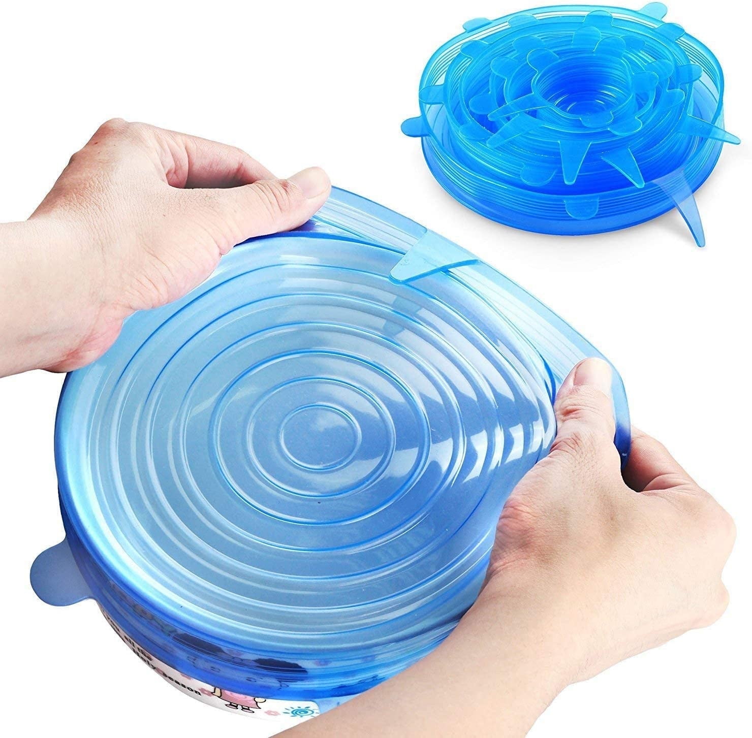 Silicone Food Stretchable Lids, Durable, Eco-Friendly, Reusable Heat ...