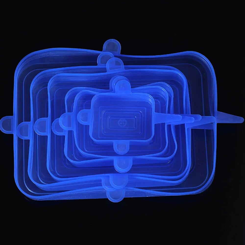 Silicone Stretch Lids Reusable Universal Round Square Silicone Food ...