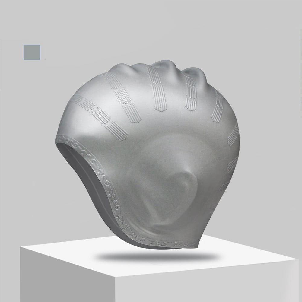 Silicone Swimming Cap Swim Cap With Ear Pockets Long Hair For Men ...