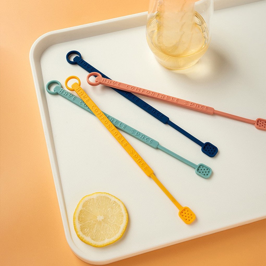 Silicone Swizzle Stick, 3 pcs Coffee Beverage Stirrers Drink Stirrers ...