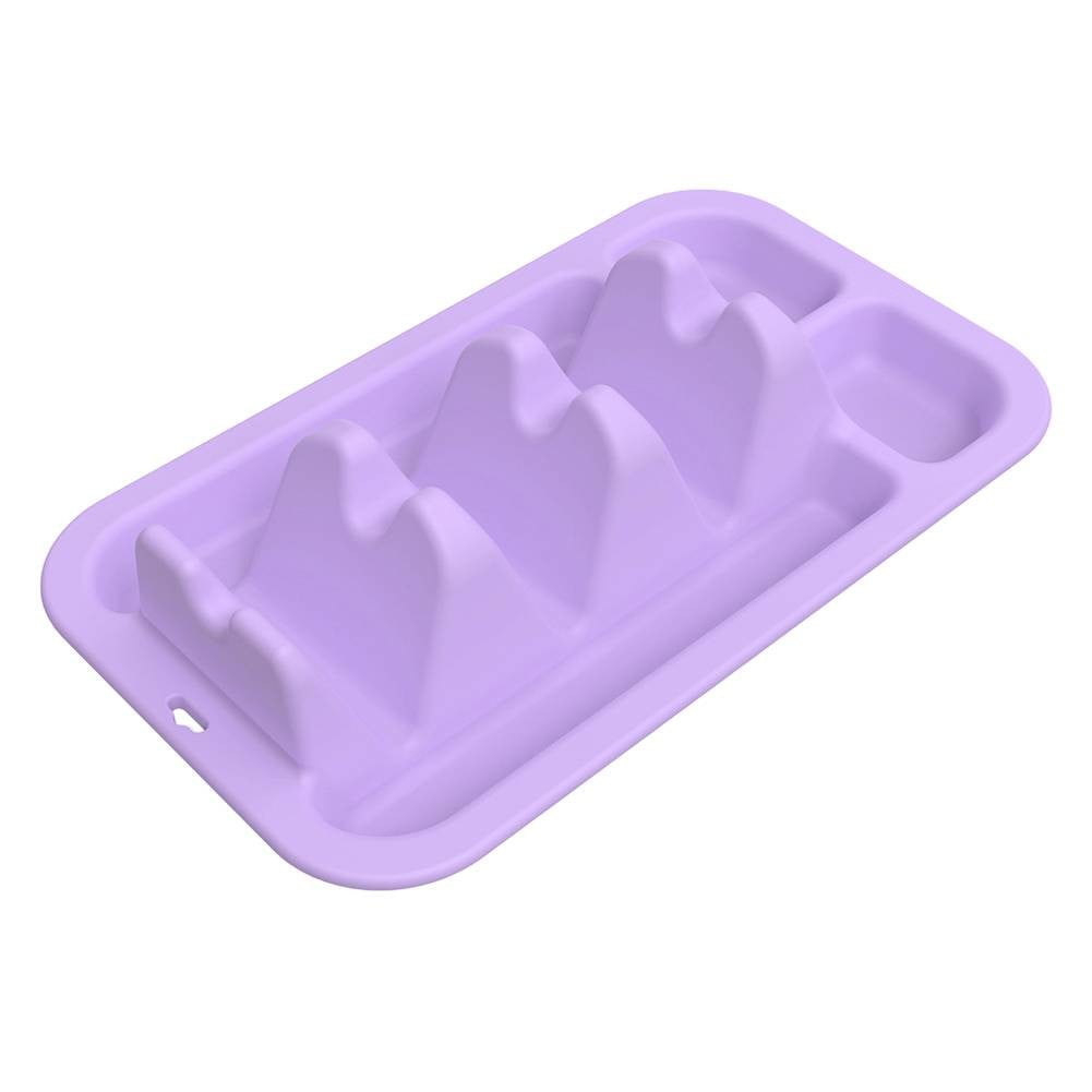 Silicone Taco Holder, Non-Slip Taco Shelf,Condiment Compartments/Heat ...