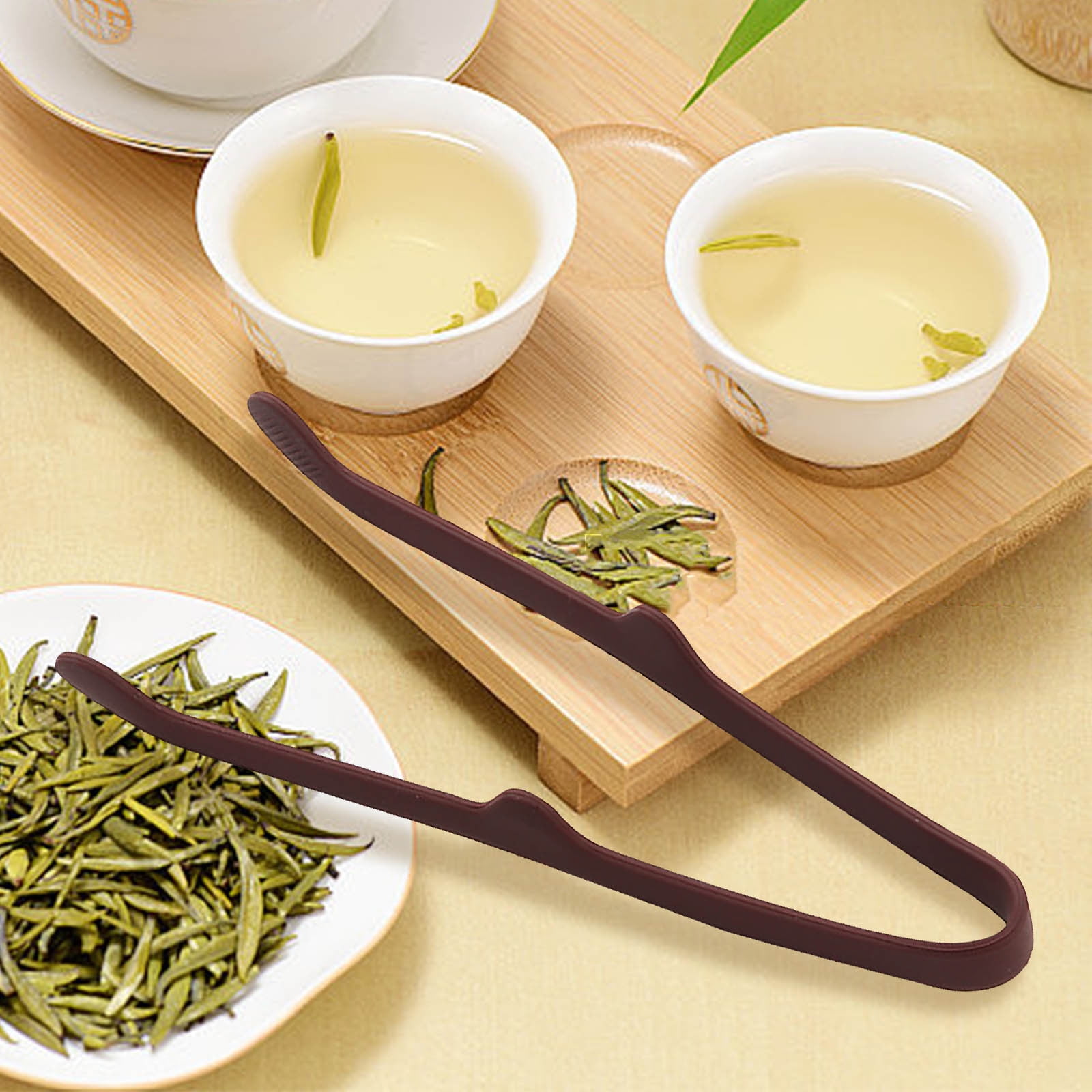 Silicone Tea Tongs, Heat-resistant Tea Scrapers, Non-slip Handle ...