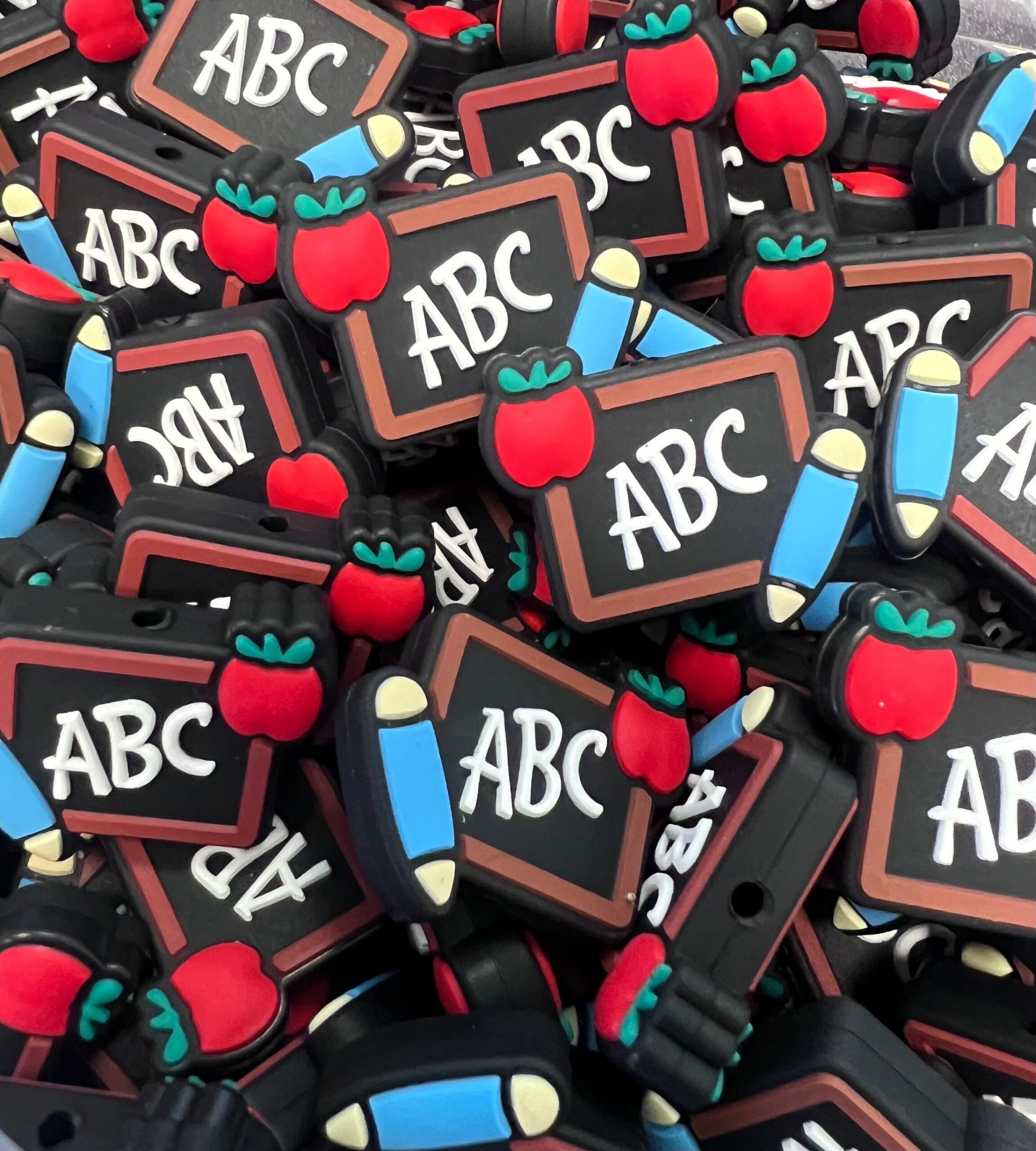 Silicone Teacher Beads- ABC Shaped Beads | Adorable CRAFT SUPPLY ...