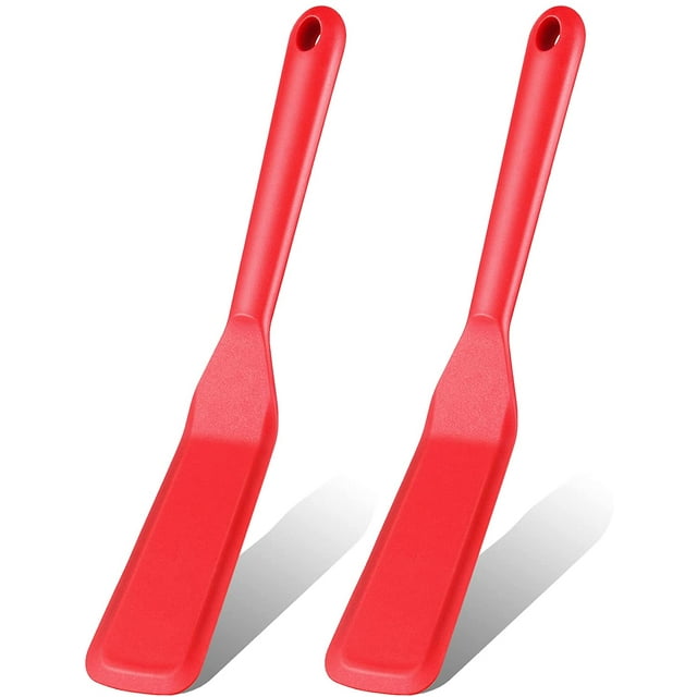 Silicone Thin Spatula Omelet Spatula Turner Long Crepe Spatula Heat ...