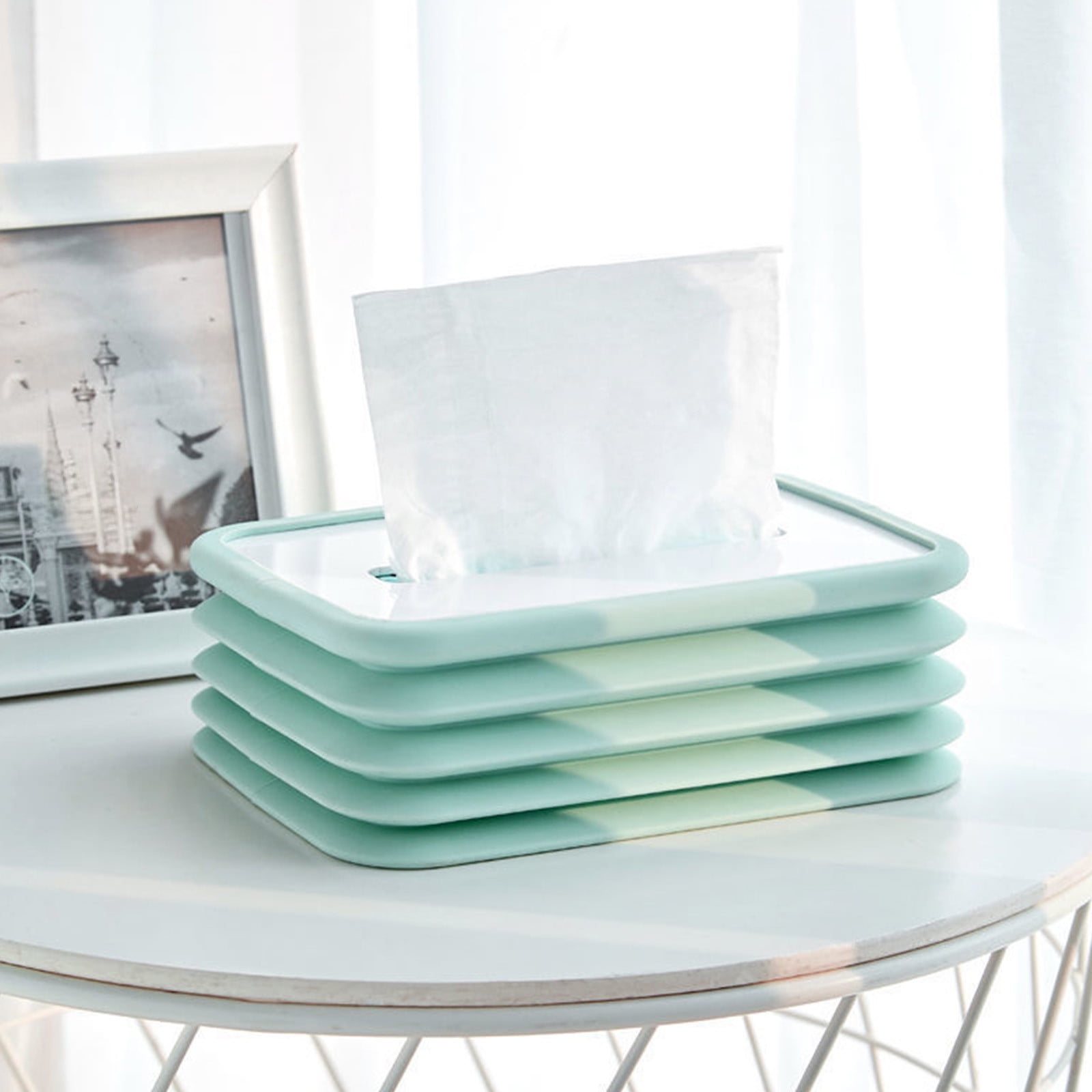 Silicone Tissue Box with Automatic Downward Pressure – Effortless One ...