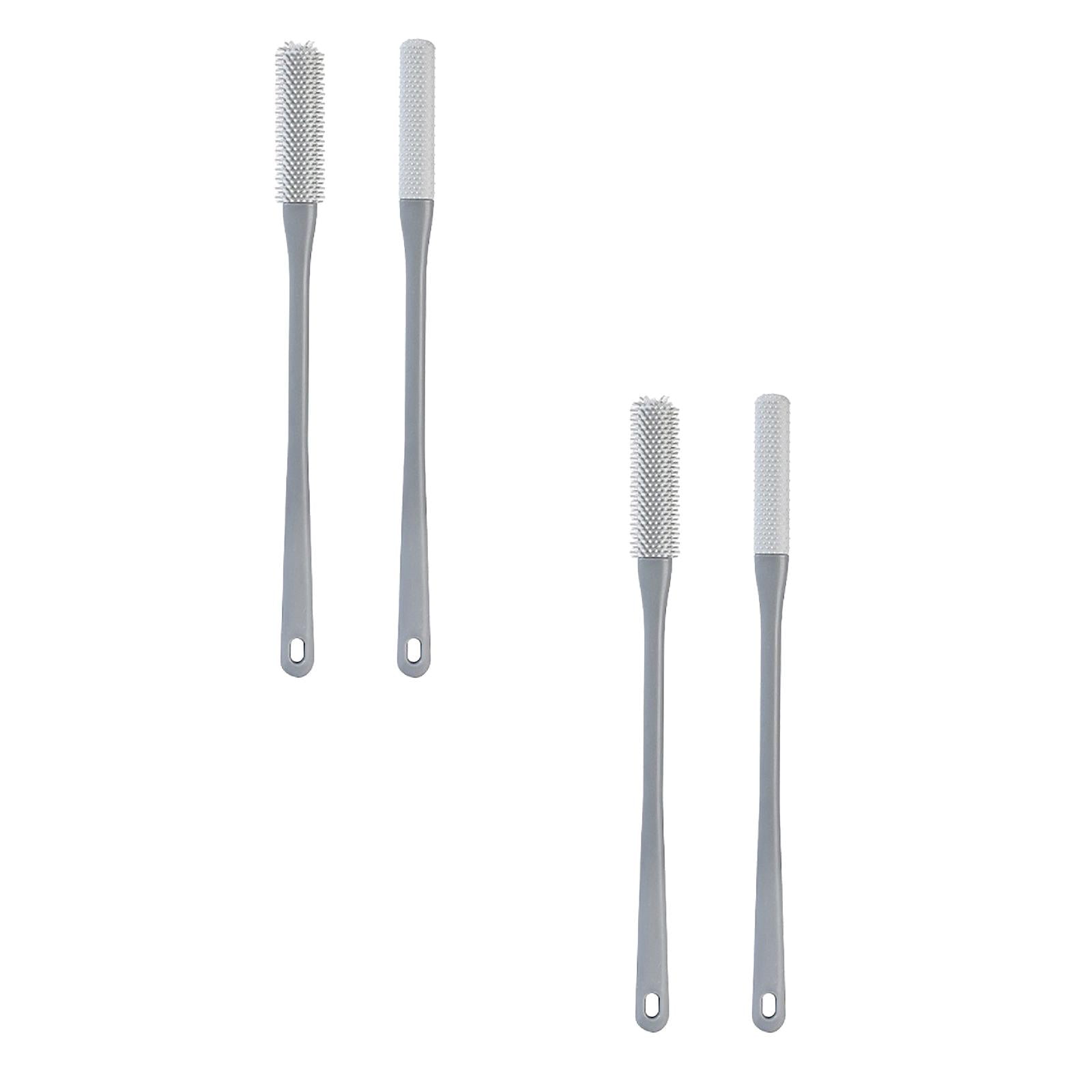 Silicone Toe Cleaning Brush with Long Handle,Shower Foot Scrubber, for ...