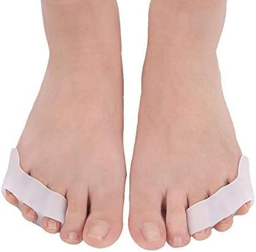 Silicone Toe Separator Foot Braces Support 3 Holes Little Toe Varus ...