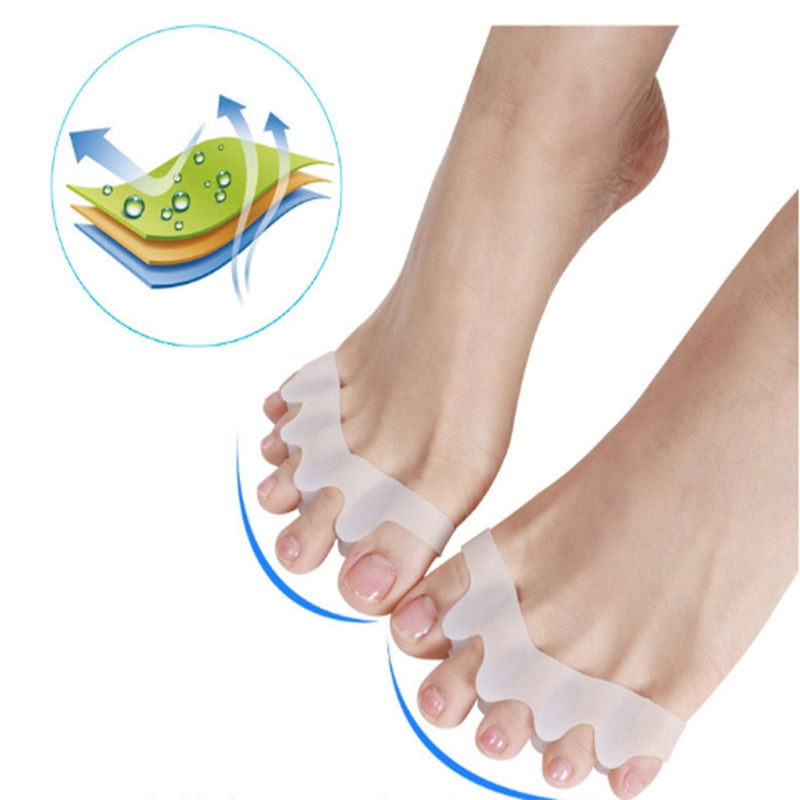 Silicone Toe Separator, Pain Relief from Bunions and Overlapping Toes ...
