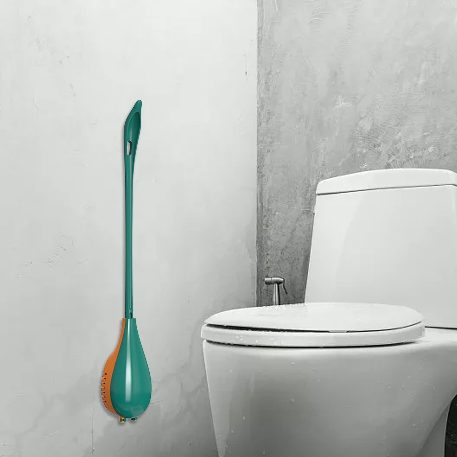 Silicone Toilet Brush Set with Stand – Non-Stick, Zero Dead Angle ...