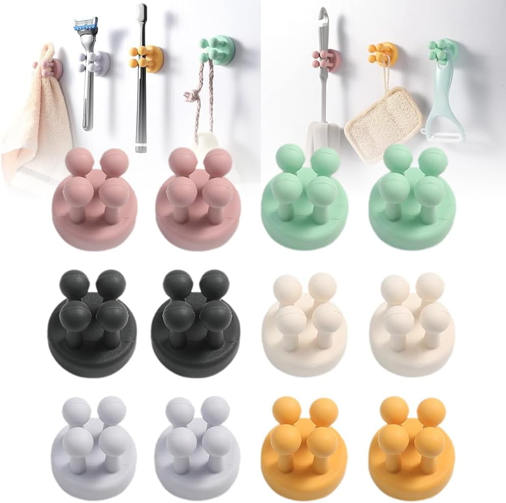 Silicone Toothbrush Razor Holders, 2025 New Toothbrush Holders Wall ...