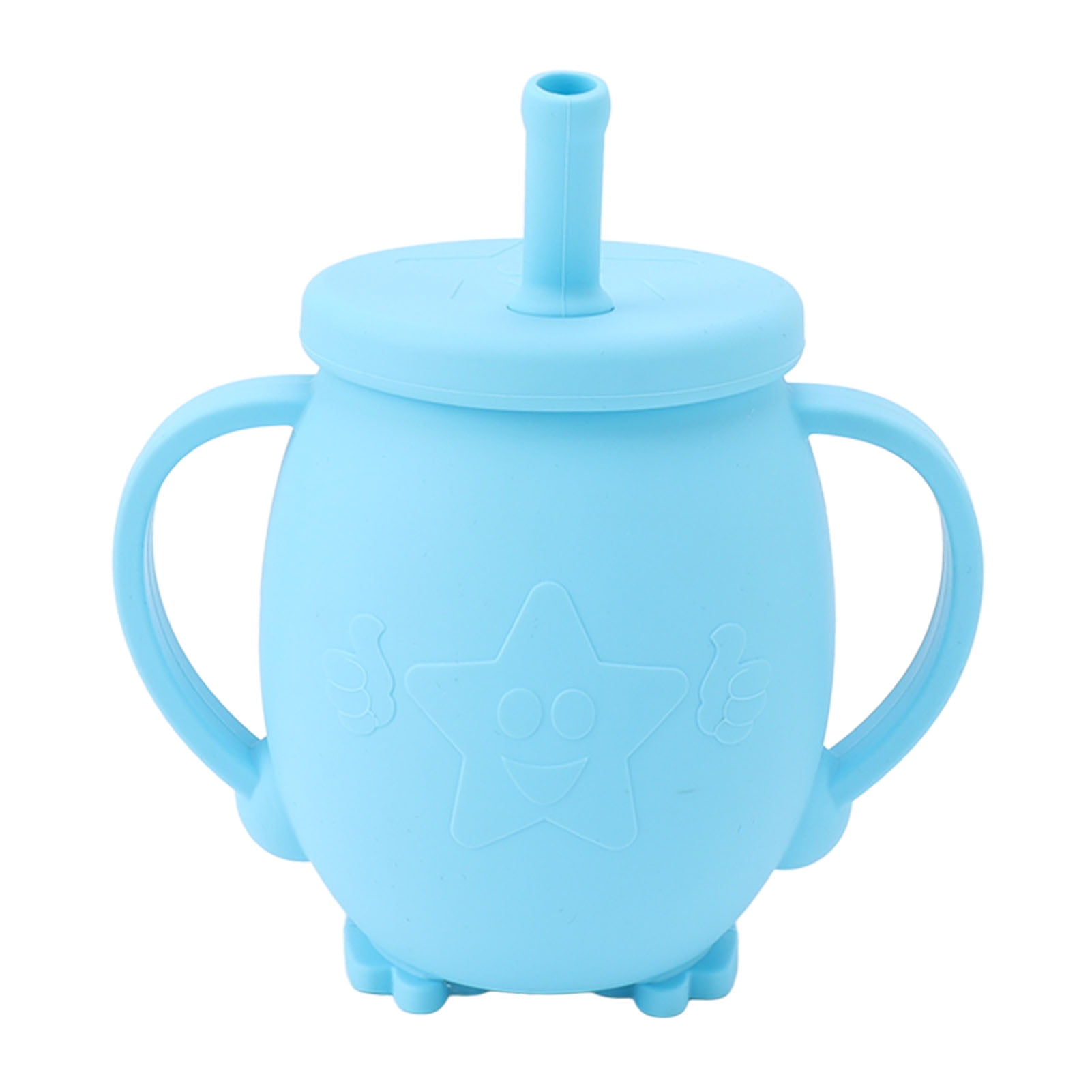 Silicone Training Cup, 230ml Sippy Cup Toddler Cup with Straw and ...