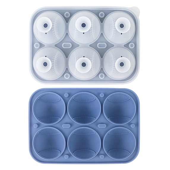 Silicone Tray Mold with 6 Large Sphere Cavities Flexible Food Grade ...