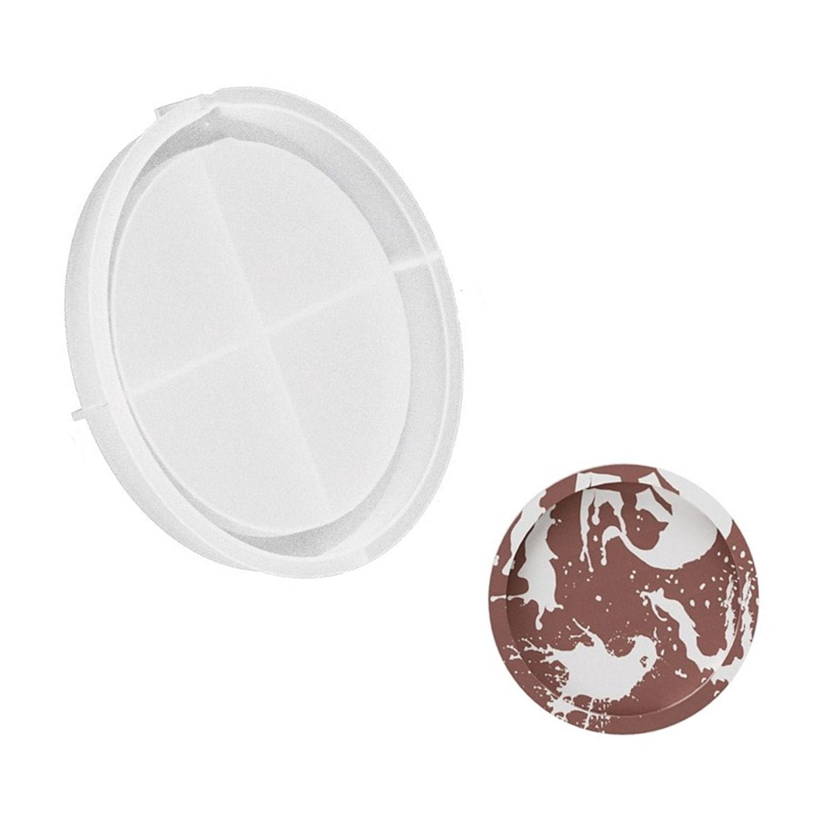 Silicone Tray Molds Epoxy Resin Molds Round Fruit Dish Moulds Silicone ...