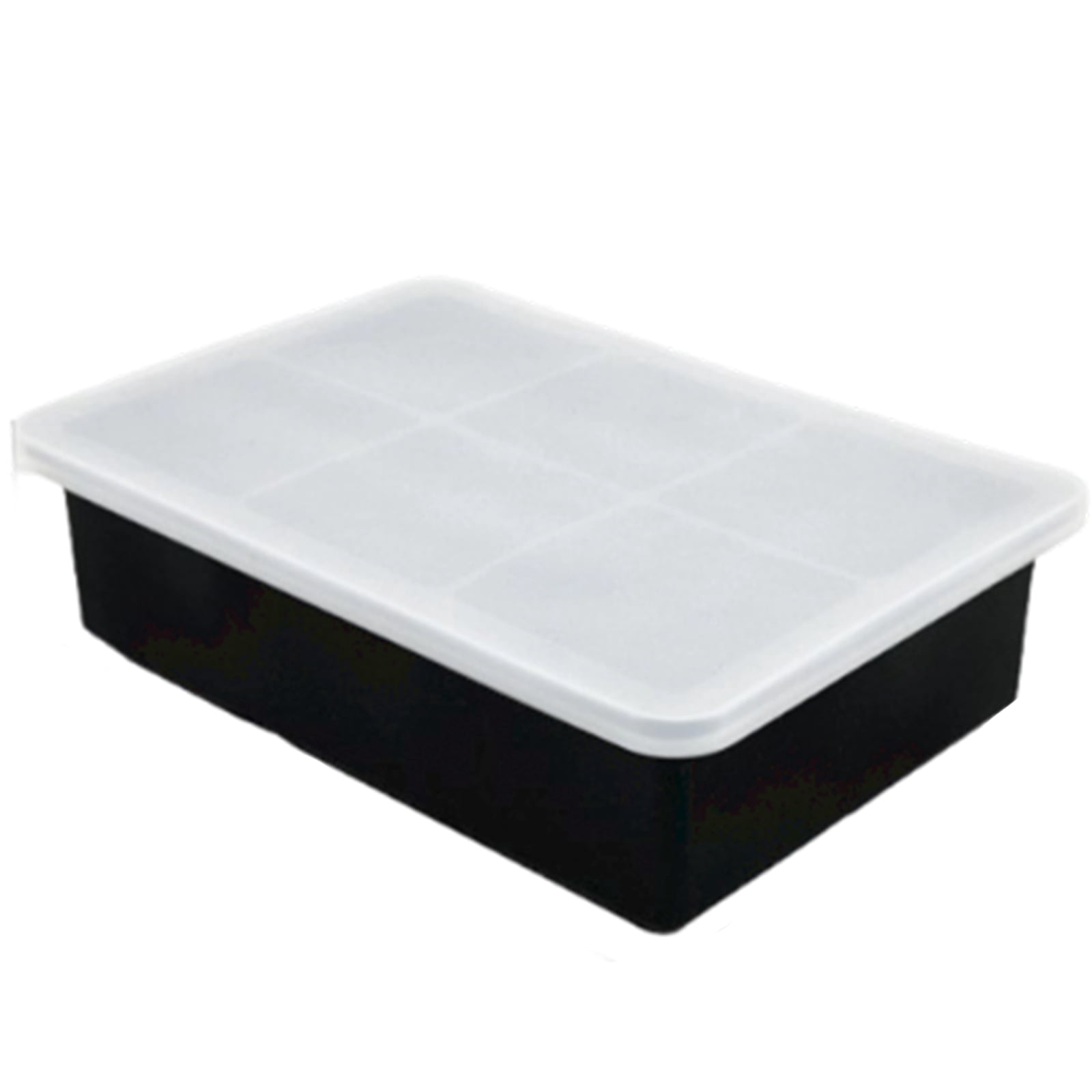 Silicone Trays with Lid, 6.3x4.3" Large Square Ice Mold , Easy Release ...