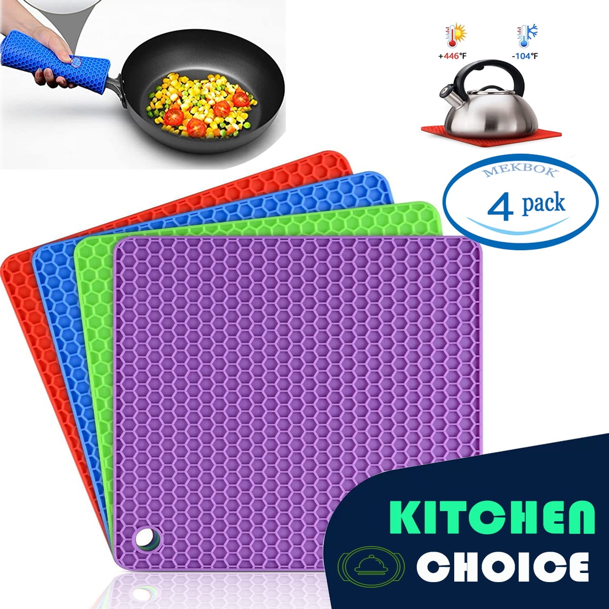 Silicone Trivet Mats - Heat Resistant Trivet Mats Pot Mat Pot Coaster ...