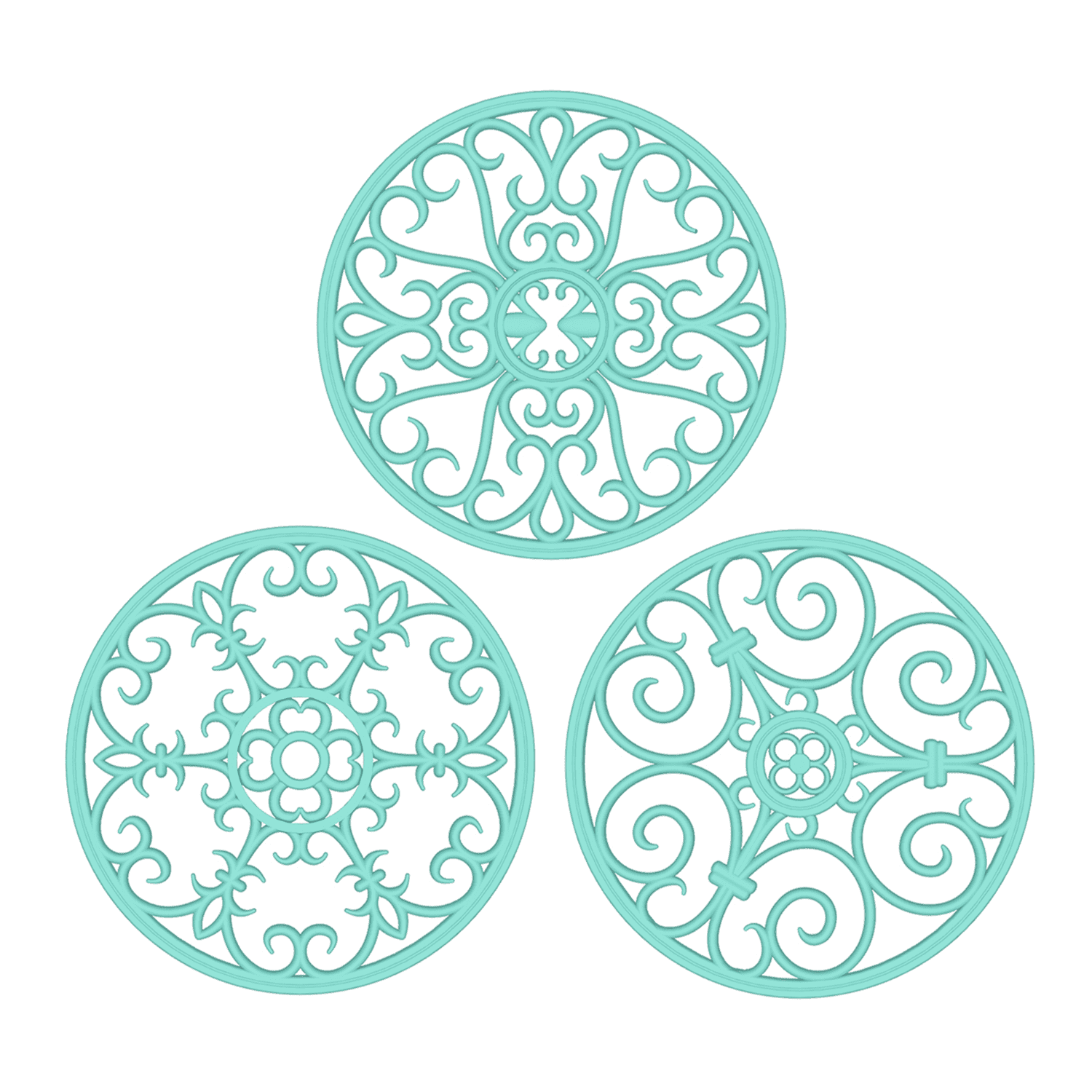 IYYI Silicone Trivet Turquoise Durable Heat-Insulating Hot Pads for ...