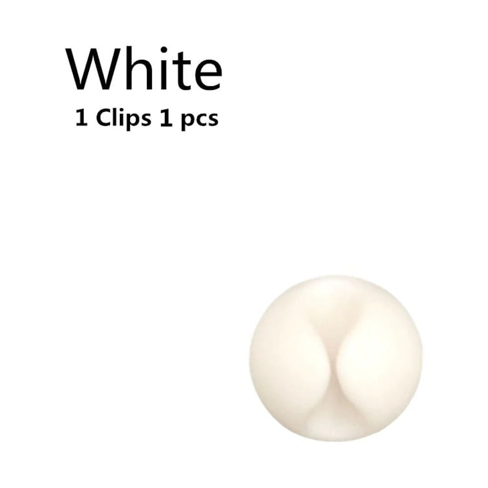 Silicone USB Cable Organizer Cable Winder Desktop Tidy Management Clips ...