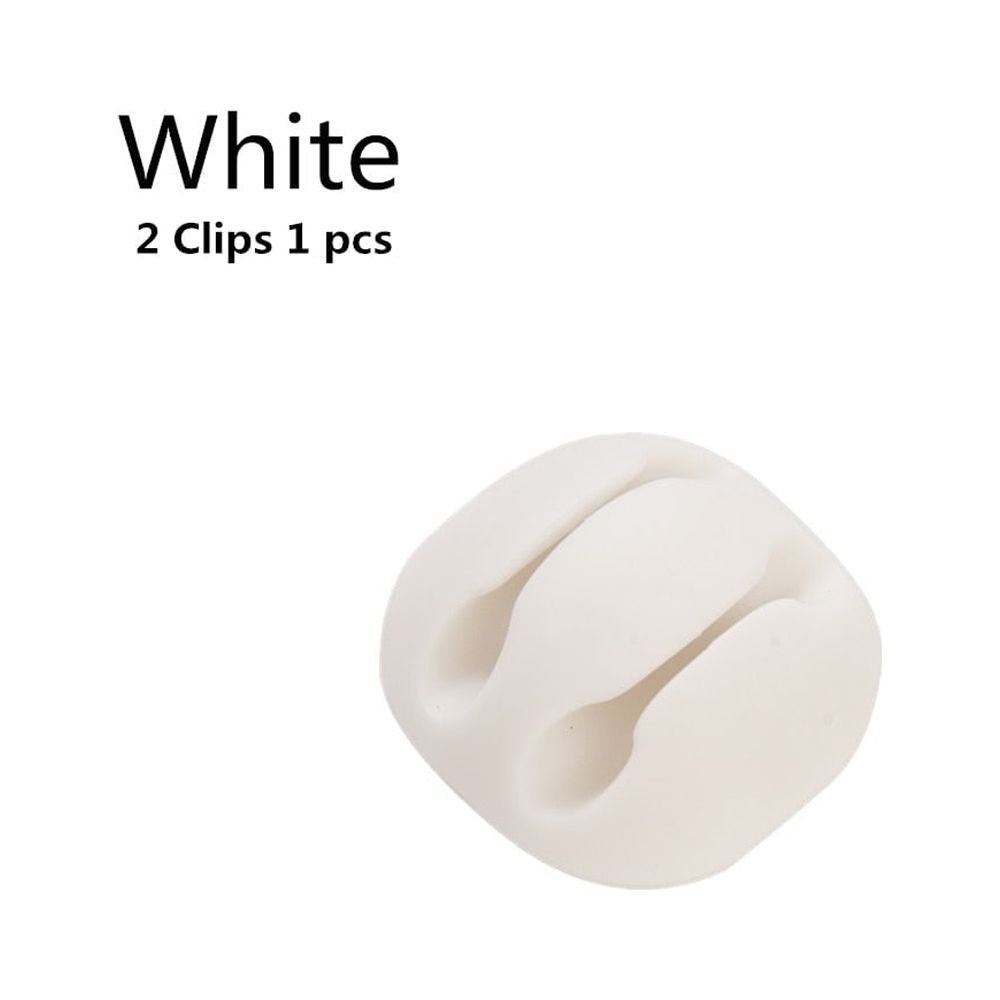 Silicone USB Cable Organizer Cable Winder Desktop Tidy Management Clips ...